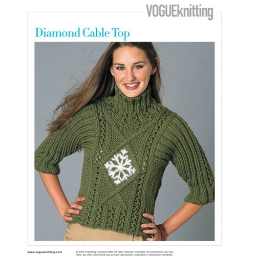 DIAMOND CABLE TOP – Vogue Knitting