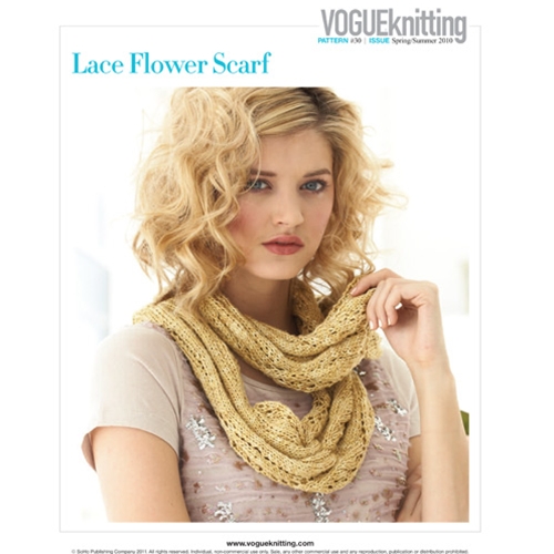 LACE FLOWER SCARF – Vogue Knitting