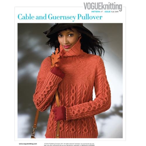 CABLE & GUERNSEY PULLOVER – Vogue Knitting
