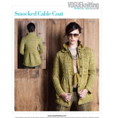SMOCKED CABLE COAT – Vogue Knitting