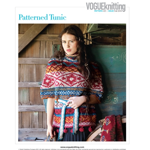 PATTERNED TUNIC – Vogue Knitting