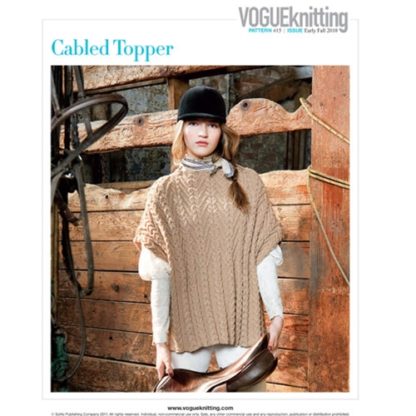 CABLED TOPPER – Vogue Knitting