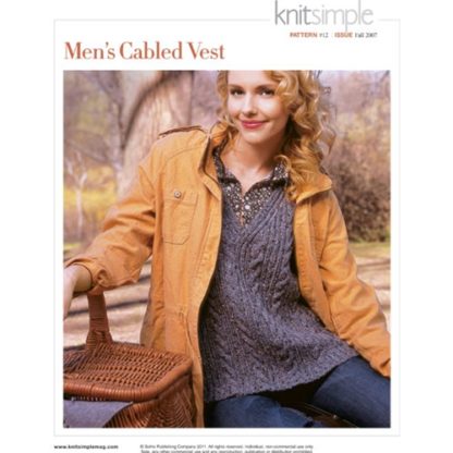 MEN’S CABLED VEST – Vogue Knitting