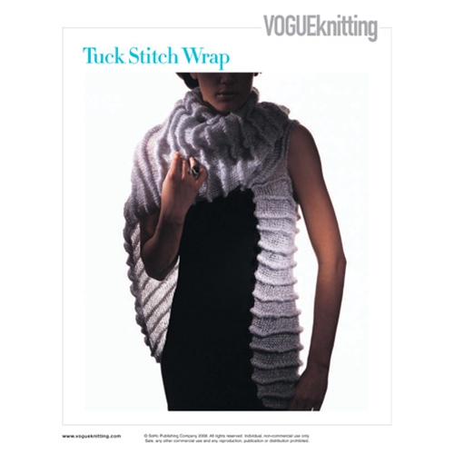 TUCK STITCH WRAP – Vogue Knitting