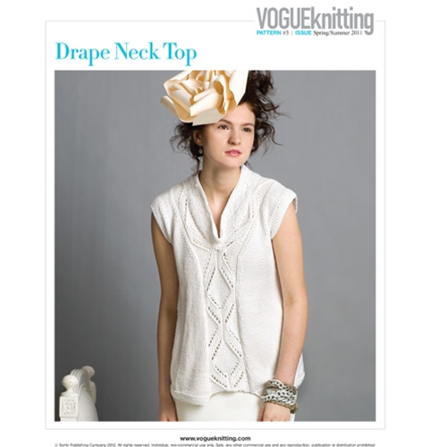 DRAPE NECK TOP – Vogue Knitting