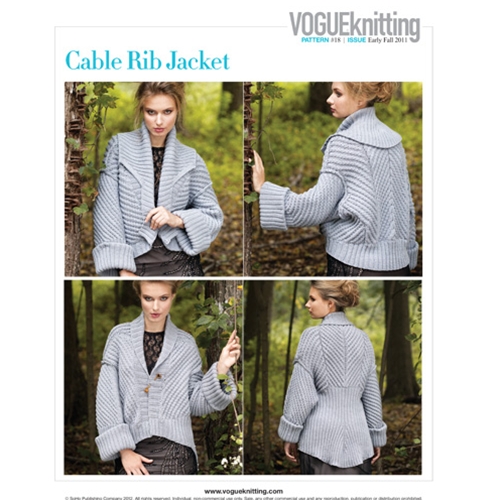 CABLE RIB JACKET – Vogue Knitting