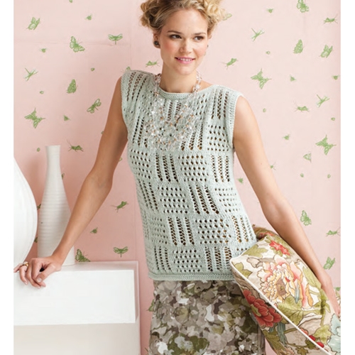 PATCHWORK LACE TOP – Vogue Knitting