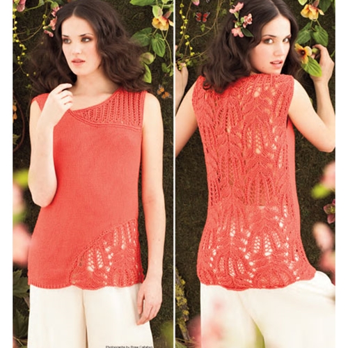 LACE BACK TOP – Vogue Knitting