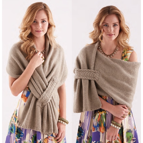 CABLED KEYHOLE WRAP – Vogue Knitting