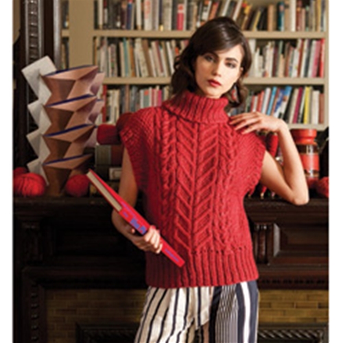 FOLDOVER NECK TOPPER – Vogue Knitting