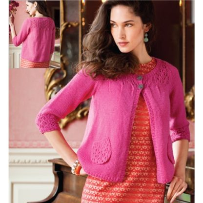 LACE YOKE CARDIGAN – Vogue Knitting