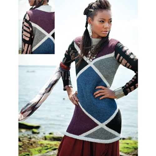 DIAMOND BLOCK DRESS – Vogue Knitting