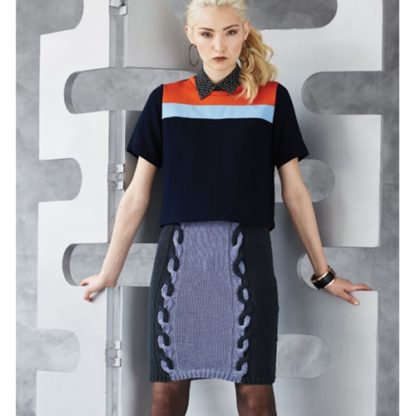 TWO-COLOR CABLE SKIRT – Vogue Knitting