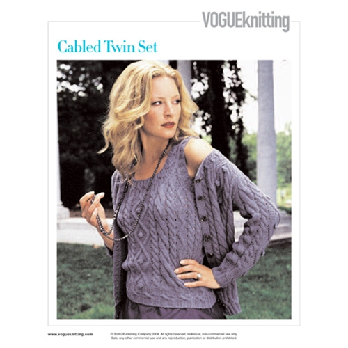 CABLED TWIN SET – Vogue Knitting
