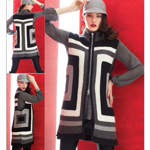TUNIC LENGTH VEST – Vogue Knitting