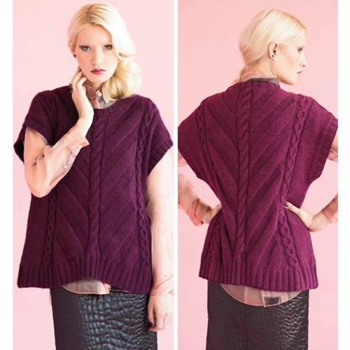 CABLE AND CHEVRON TOP – Vogue Knitting