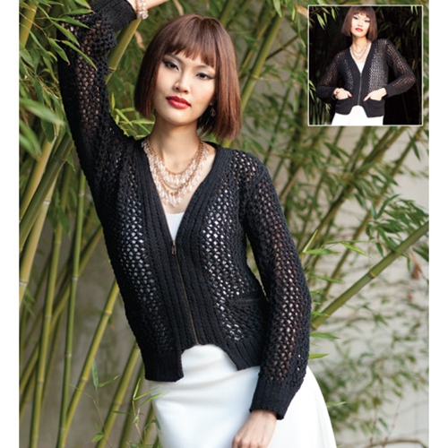 MESH BOMBER JACKET – Vogue Knitting