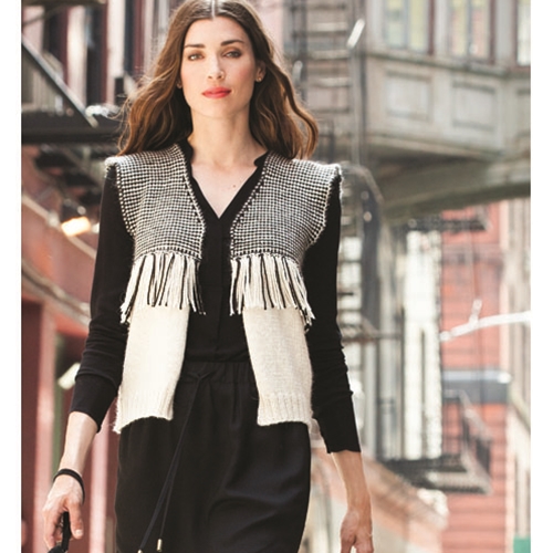 FRINGED VEST – Vogue Knitting