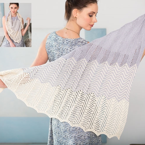 TWO-COLOR TRIANGLE SHAWL – Vogue Knitting