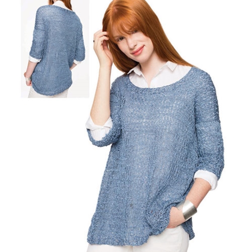 ROUND NECK PULLOVER – Vogue Knitting