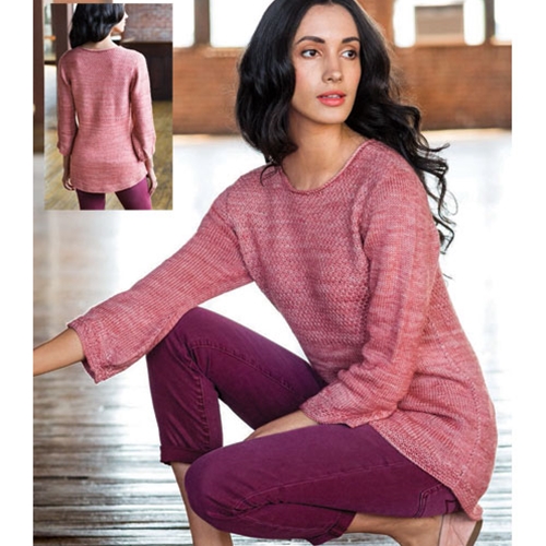 CURVED HEM PULLOVER – Vogue Knitting