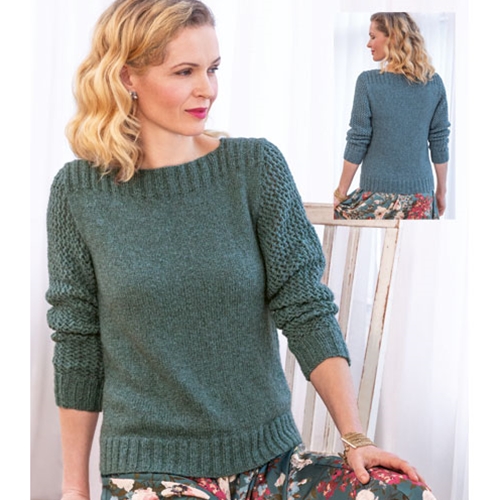 MESH SLEEVE PULLOVER – Vogue Knitting
