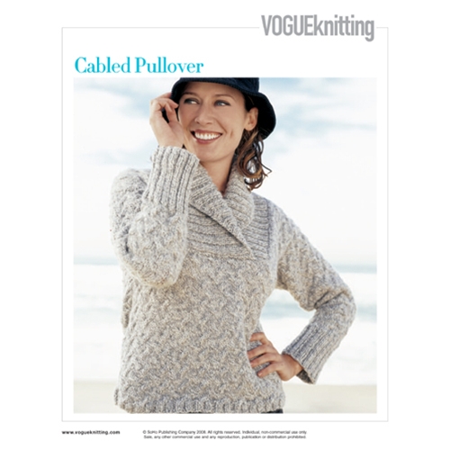 CABLED PULLOVER – Vogue Knitting