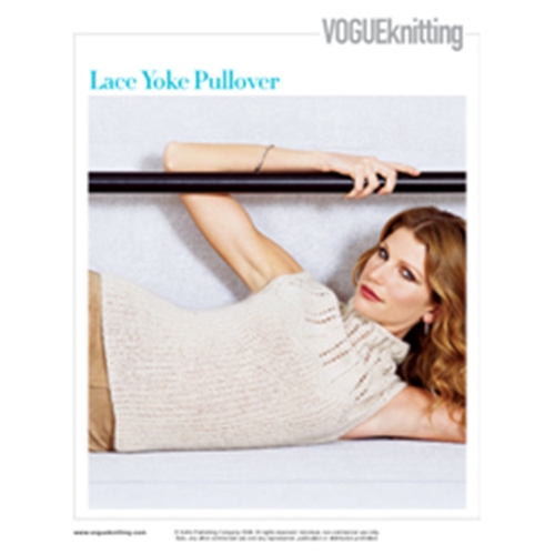 LACE YOKE PULLOVER – Vogue Knitting