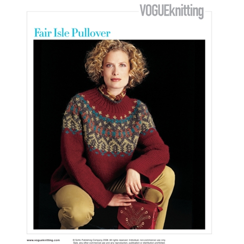 FAIR ISLE YOKE PULLOVER – Vogue Knitting